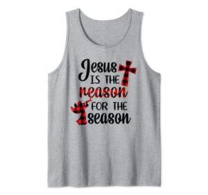 jesus the reason christian christmas stocking stuffer gifts tank top