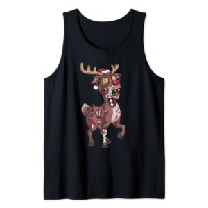 Zombie Reindeer Christmas Stocking Stuffer Gift Tank Top