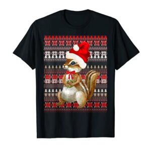 Ugly Christmas Santa Costume Christmas Chipmunk Lovers T-Shirt