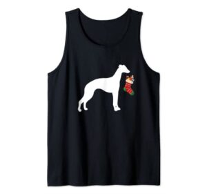 whippet christmas stocking stuffer dog tank top