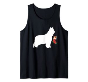 briard christmas stocking stuffer dog tank top