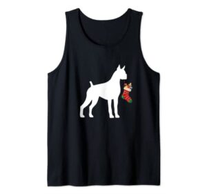 boxer christmas stocking stuffer dog tank top