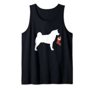 akita christmas stocking stuffer dog tank top