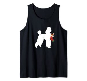 poodle christmas stocking stuffer dog tank top