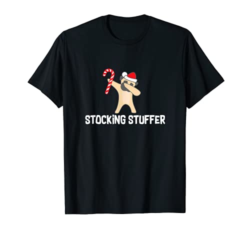 Christmas Dabbing Santa Pug T-Shirt_ Stocking Stuffer Gift