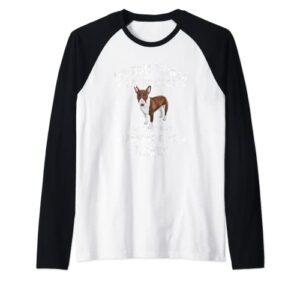 my dog thinks i’m perfect who cares what anyone else thinks raglan baseball tee