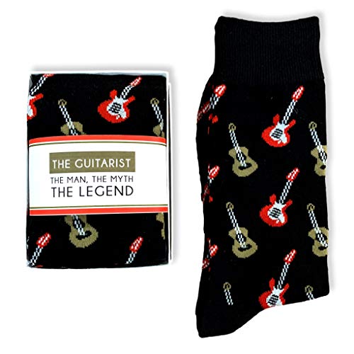 Guitar Gifts for men, Casual Fun Music-themed Guitar socks, Unisex, gift for husband, boyfriend, son birthday (guitarist legend)