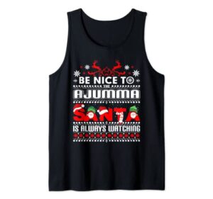 women’s south korea gift funny ugly christmas korean ajumma tank top