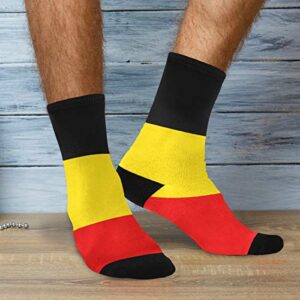 Belgium Flag Crew Socks for Men and Women 1 pair