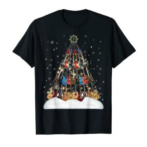 Guitar Christmas Tree Shirt Musician Xmas Gift T-Shirt Men