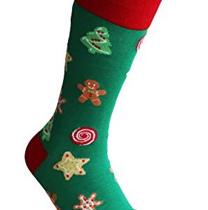 Christmas Gingerman Unisex Men Women Fun Dress Casual Pattern Crew Funny Xmas Socks Gift Box(3 pairs)