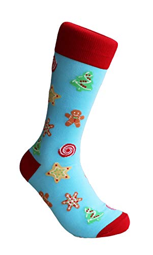 Christmas Gingerman Unisex Men Women Fun Dress Casual Pattern Crew Funny Xmas Socks Gift Box(3 pairs)