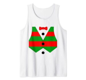 elegant snowmen costume bow tie waistcoat winter xmas humor tank top