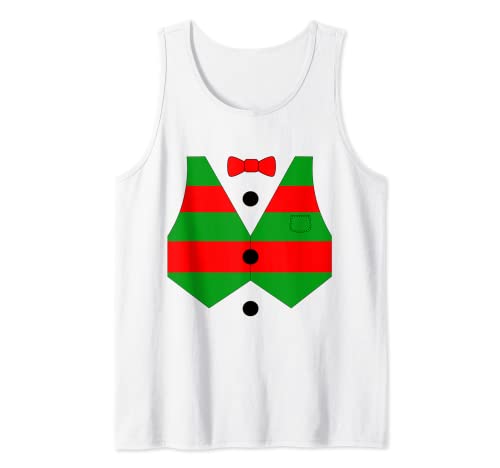 Elegant Snowmen Costume Bow Tie Waistcoat Winter Xmas Humor Tank Top