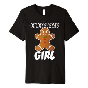 Gingerbread Girl Christmas Stocking Stuffer Premium T-Shirt