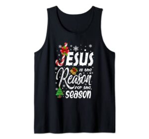 christian jesus the reason christmas stocking stuffer tank top