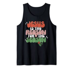 christian jesus the reason christmas stocking stuffer tank top