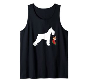 standard schnauzer christmas stocking stuffer dog tank top