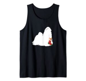 shih tzu christmas stocking stuffer dog tank top