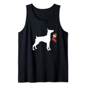 Miniature Pinscher Christmas Stocking Stuffer Dog Tank Top