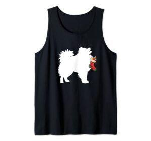 american eskimo christmas stocking stuffer dog tank top