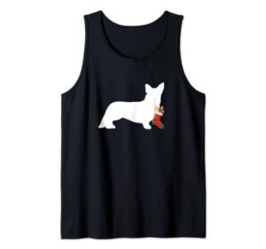 cardigan welsh corgi christmas stocking stuffer dog tank top