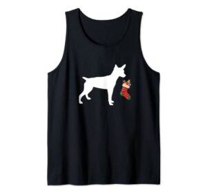 rat terrier christmas stocking stuffer dog tank top