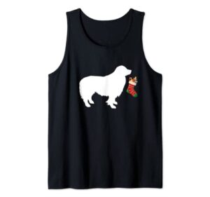 border collie christmas stocking stuffer dog tank top