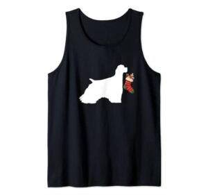 cocker spaniel christmas stocking stuffer dog tank top