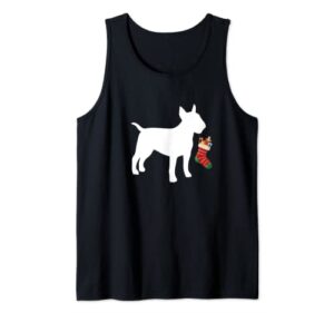 bull terrier christmas stocking stuffer dog tank top