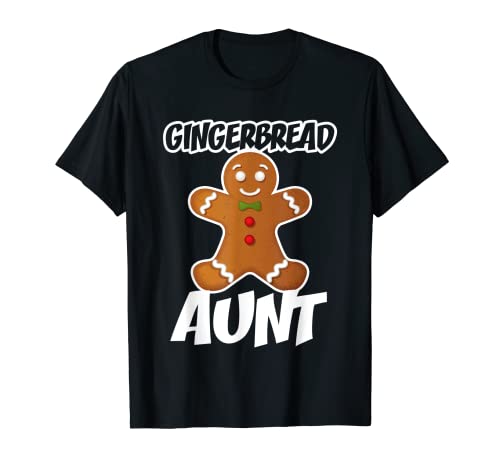 Gingerbread Aunt Christmas Stocking Stuffer T-Shirt