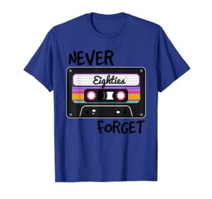 never forget eighties vintage cassette tape stocking stuffer t-shirt