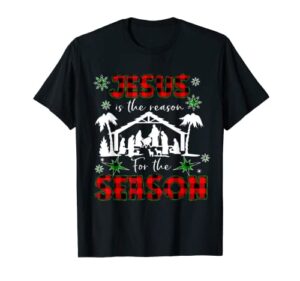 christian jesus the reason christmas stocking stuffer gifts t-shirt