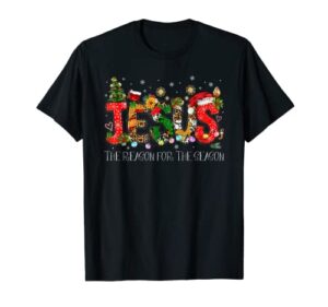 christian jesus the reason christmas stocking stuffer gifts t-shirt