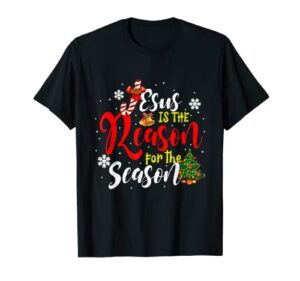 christian jesus the reason christmas stocking stuffer gifts t-shirt