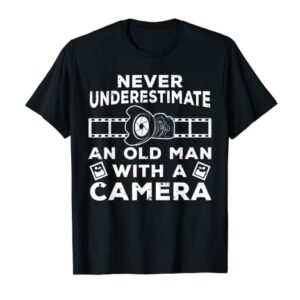 Cool Photography For Men Grandpa Photographer Camera Lover T-Shirt