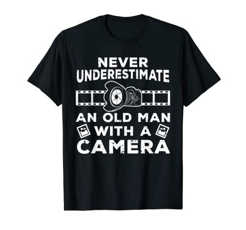 Cool Photography For Men Grandpa Photographer Camera Lover T-Shirt