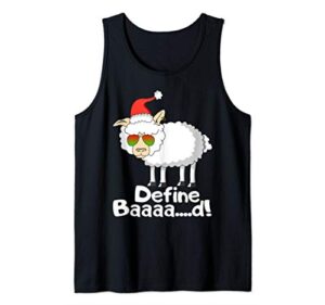 define bad sheep lover farmer christmas stocking stuffer tank top