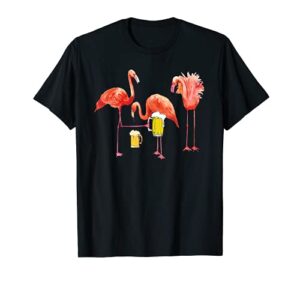 funny christmas pink flamingo holiday tee