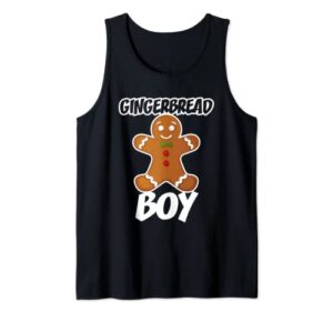 mens gingerbread boy christmas stocking stuffer tank top