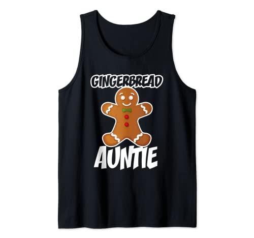 Gingerbread Auntie Christmas Stocking Stuffer Tank Top