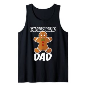 Mens Gingerbread Dad Christmas Stocking Stuffer Tank Top