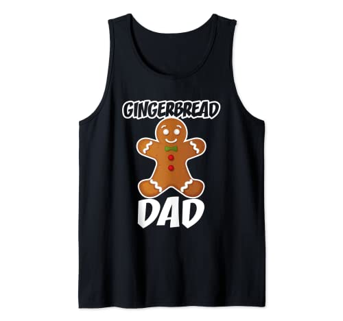 Mens Gingerbread Dad Christmas Stocking Stuffer Tank Top