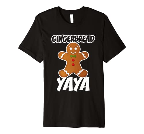 Gingerbread Yaya Christmas Stocking Stuffer Premium T-Shirt