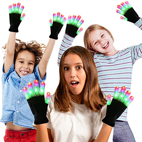 Luwint Led Gloves for Adult Children, Cool Toys for Boys Girls