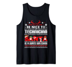 technician ugly christmas sweater gift funny technicians tank top