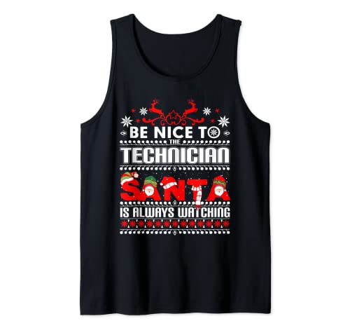 Technician Ugly Christmas Sweater Gift Funny Technicians Tank Top