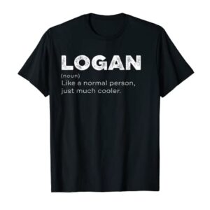 Mens Logan Definition Personalized Name Funny Birthday T-Shirt