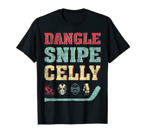 Funny Hockey Lover Tee Dangle Snipe Celly Hockey T-Shirt