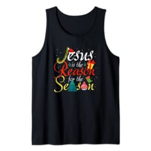 Jesus is The Reason Christian Christmas Stocking Stuffer Tank Top